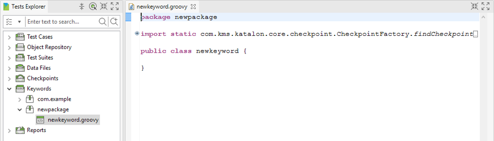 How to create a custom keyword with Katalon Studio